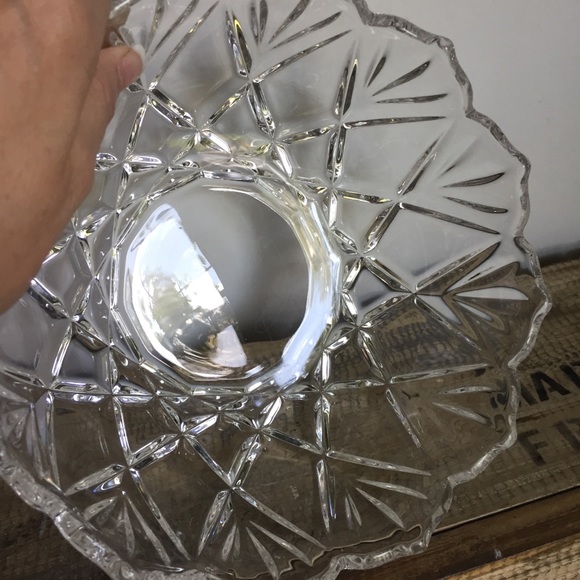 Dining | Faceted Cut Glass Vintage Serving Oval Platter | Poshmark